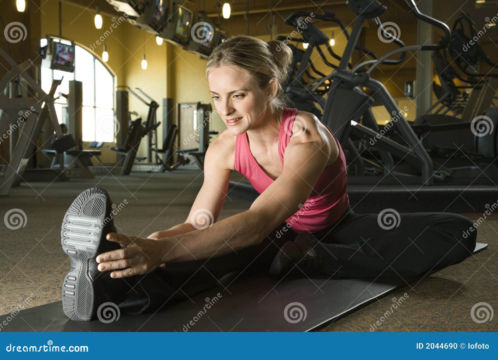 Woman working out. stock photo. Image of photograph, indoors - 2044690