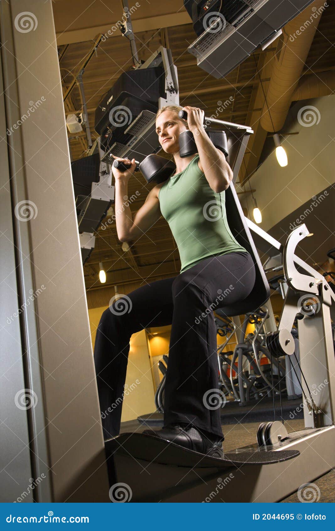 A woman working out. stock image. Image of caucasian, workout - 2044695