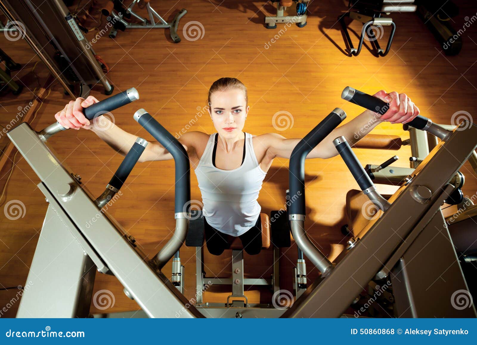 Woman Working Out in Gym - Pull Ups Stock Photo - Image of sport, build ...