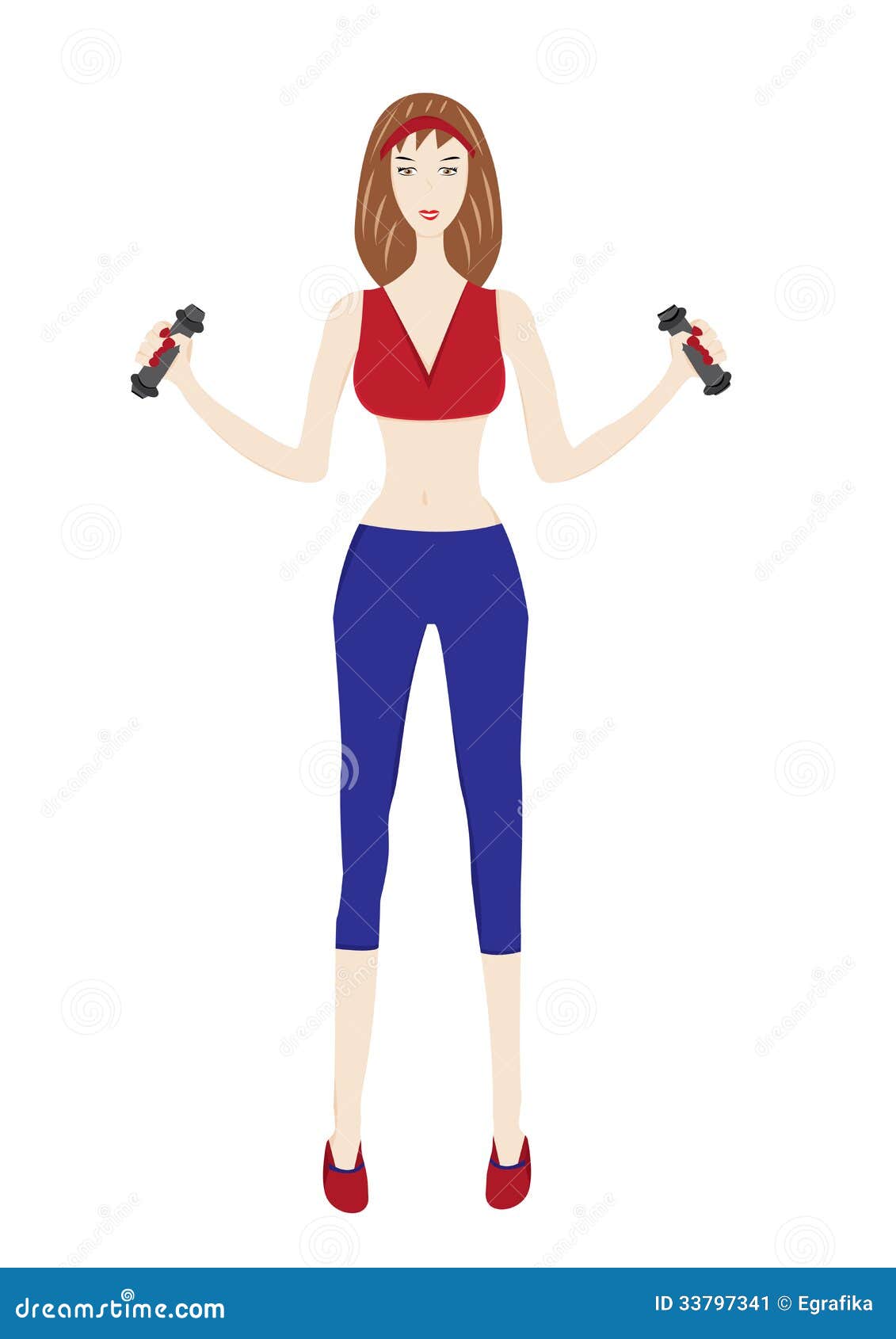 Woman working out stock vector. Illustration of health - 33797341