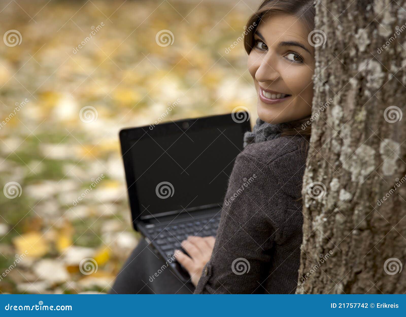 Woman working outdoor stock photo. Image of beauty, beautiful - 21757742