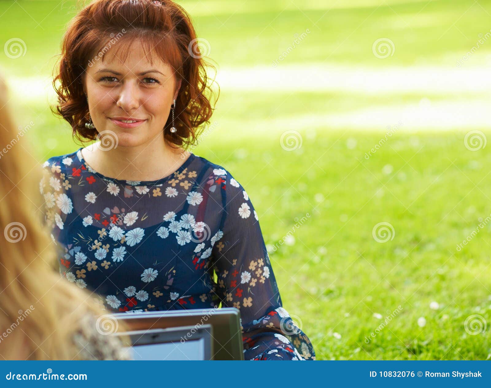 Woman working outdoors stock photo. Image of people, happiness - 10832076