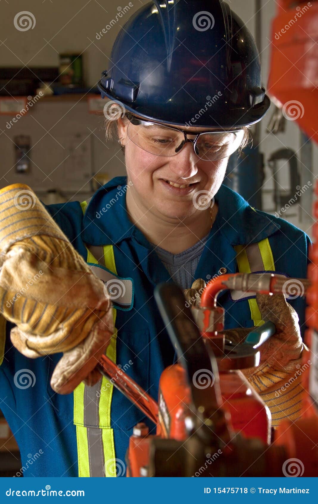 Woman working in Shop stock photo. Image of mechanic - 15475718