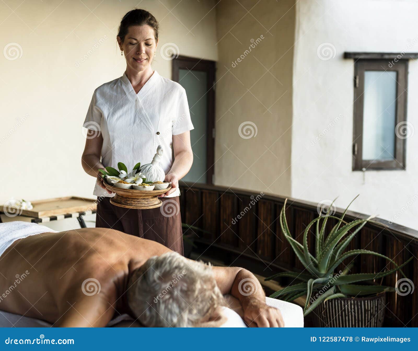Woman working at a spa stock photo. Image of lifestyle - 122587478