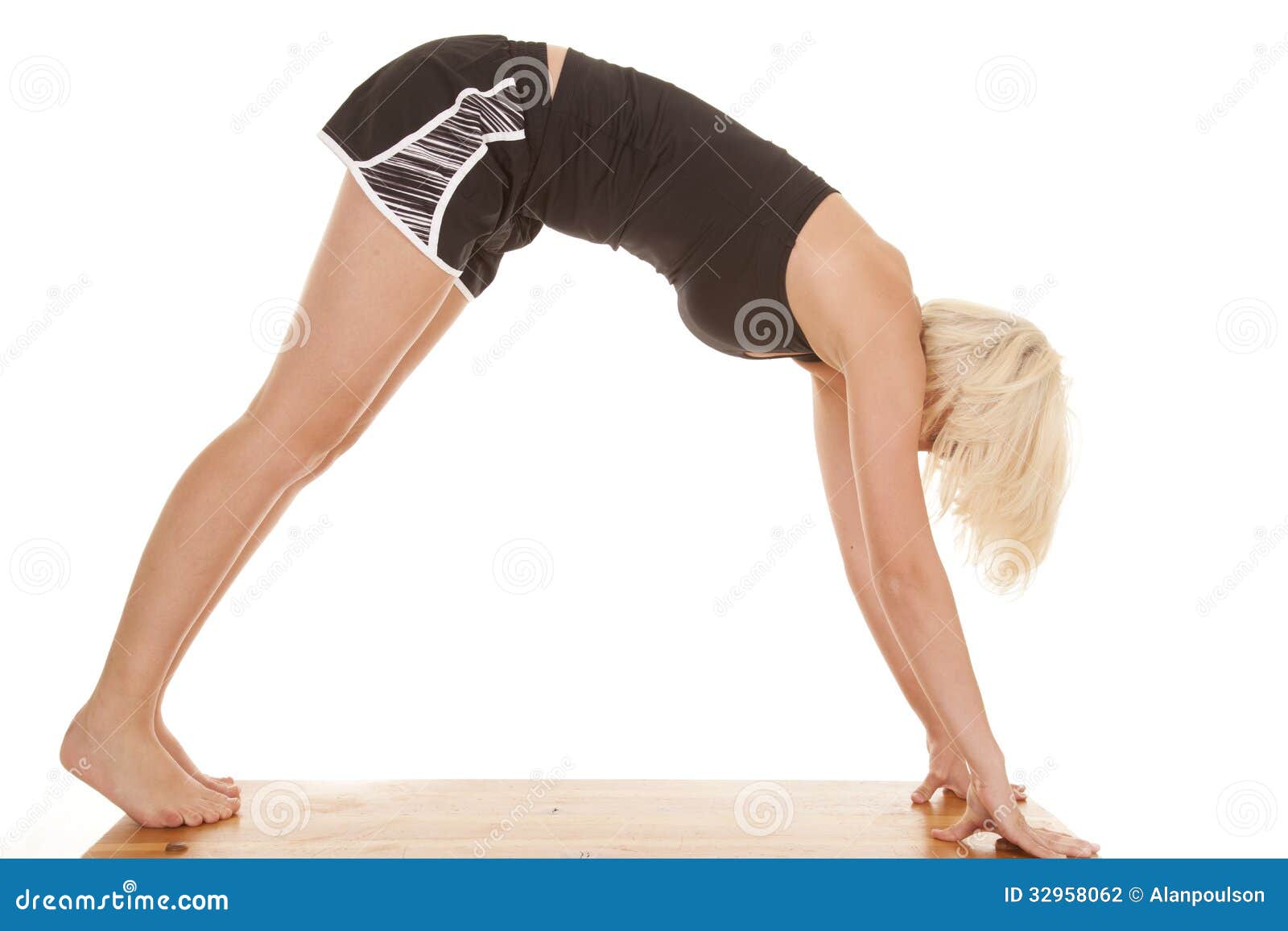 Woman workout downward dog stock photo. Image of fitness - 32958062