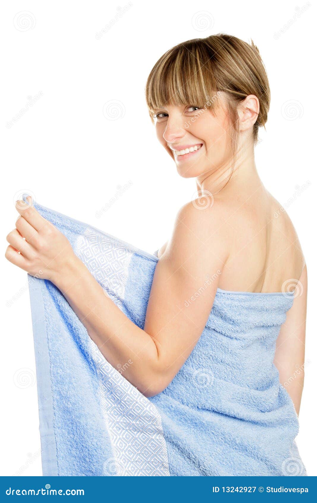 Woman wrapped towel stock image. Image of girl, enjoy - 13242927