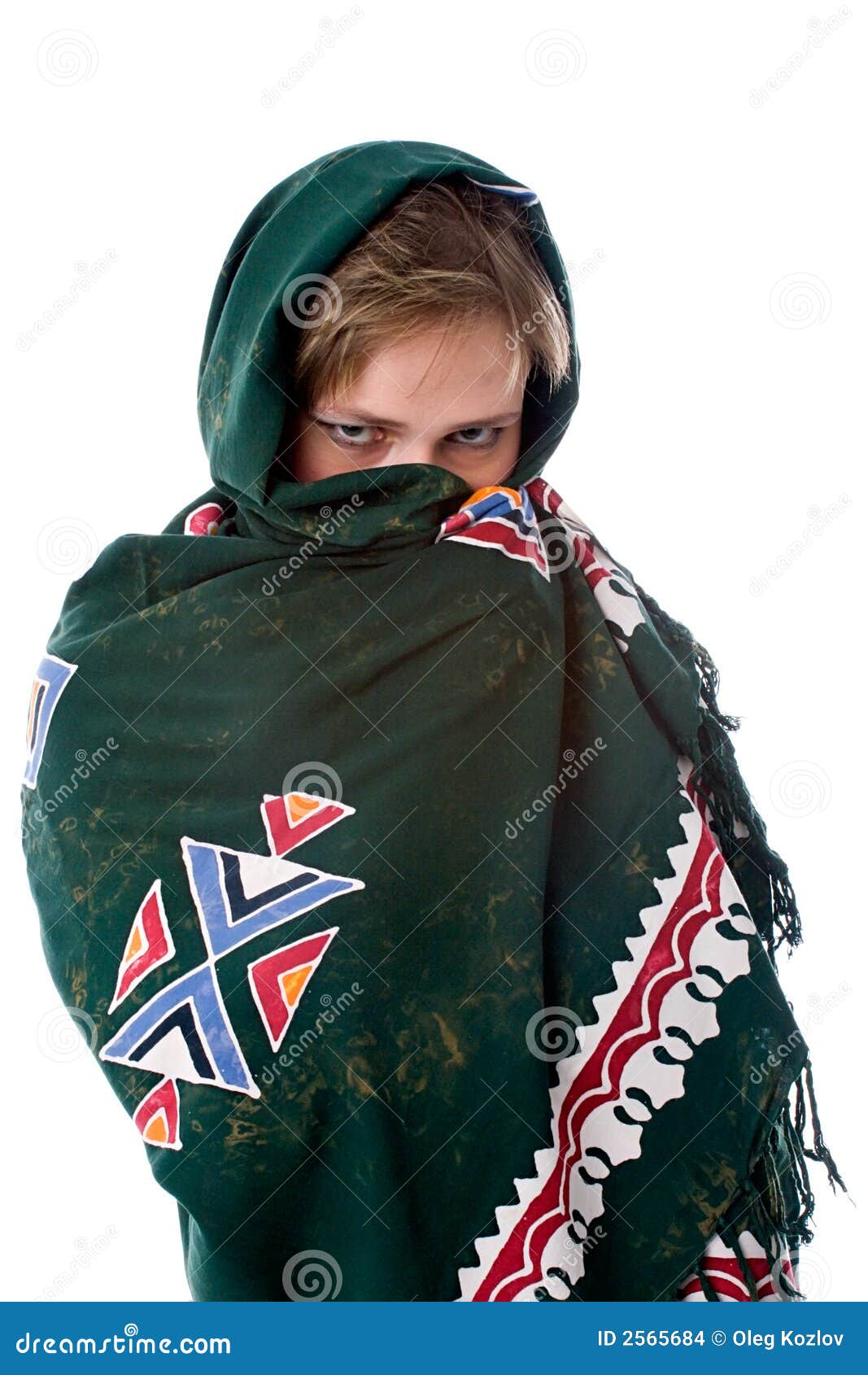 Woman wrapped up stock photo. Image of scarf, looks, white - 2565684