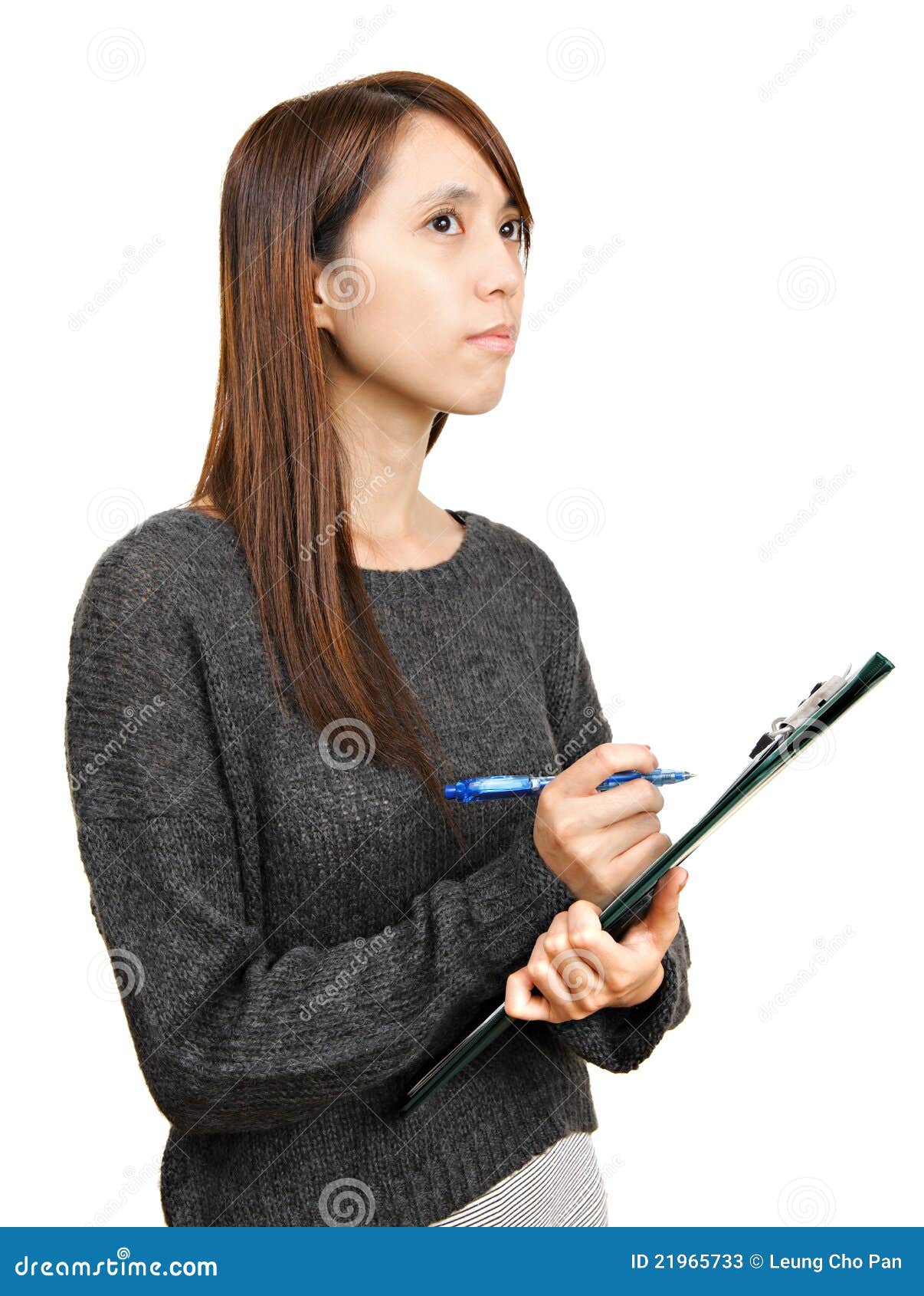 Woman write report stock image. Image of gorgeous, business - 21965733