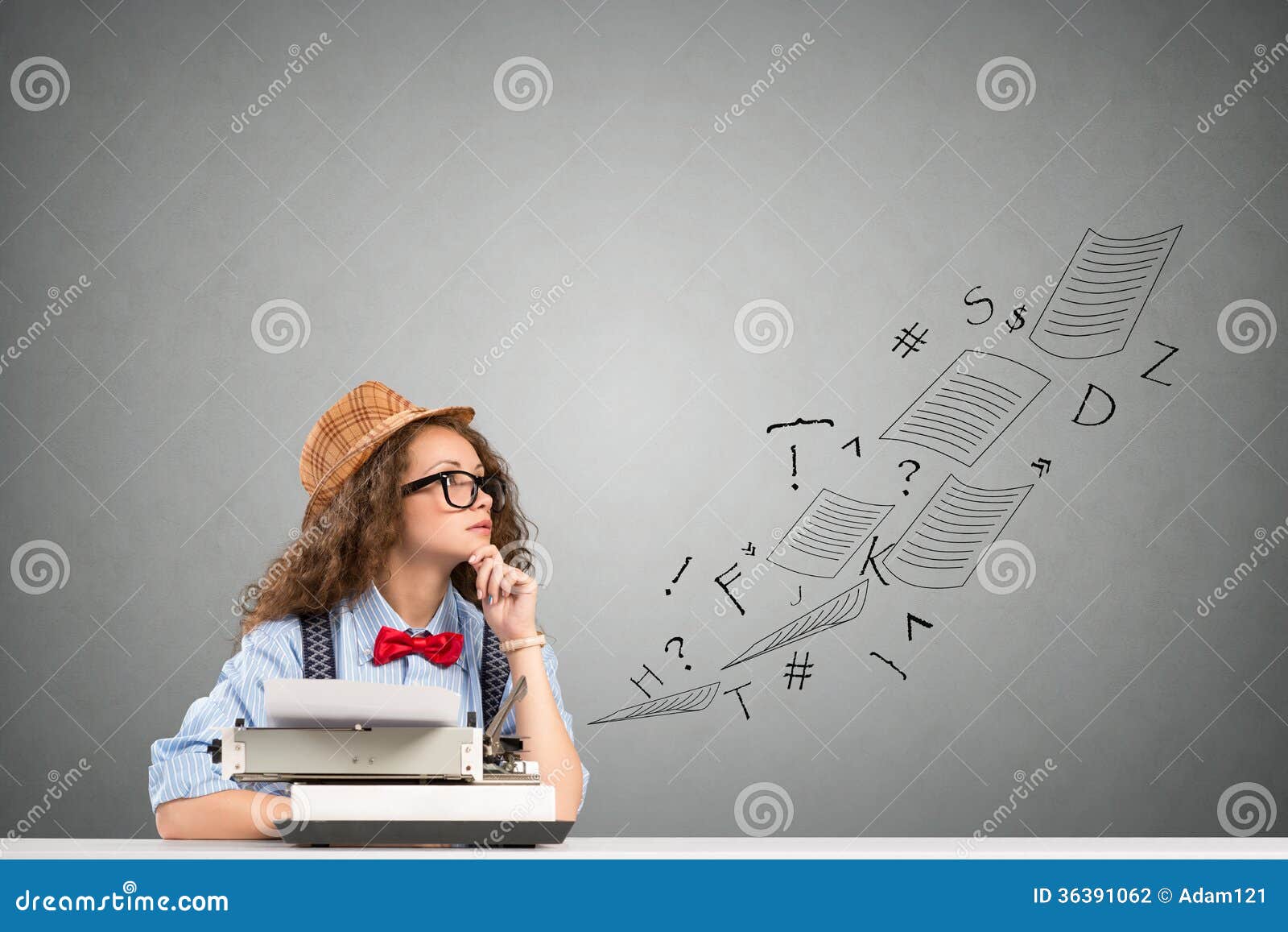 Woman writer stock photo. Image of intelligence, literature - 36391062