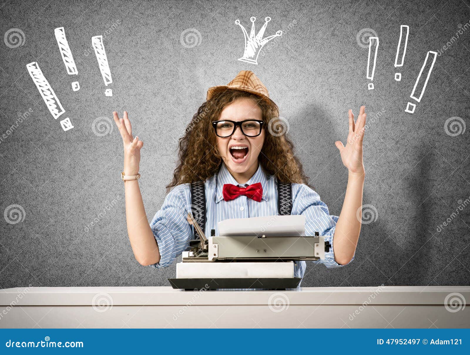 Woman writer stock image. Image of publishing, angry - 47952497