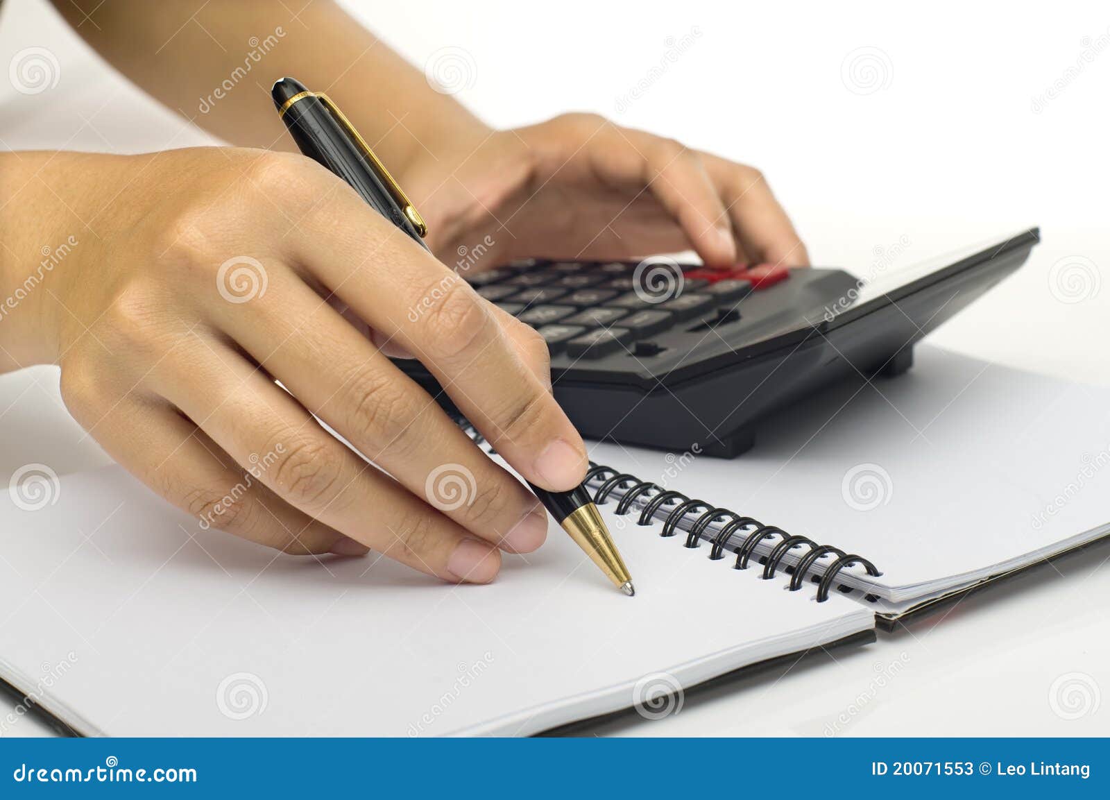 Woman Writes on Book stock image. Image of letter, business - 20071553