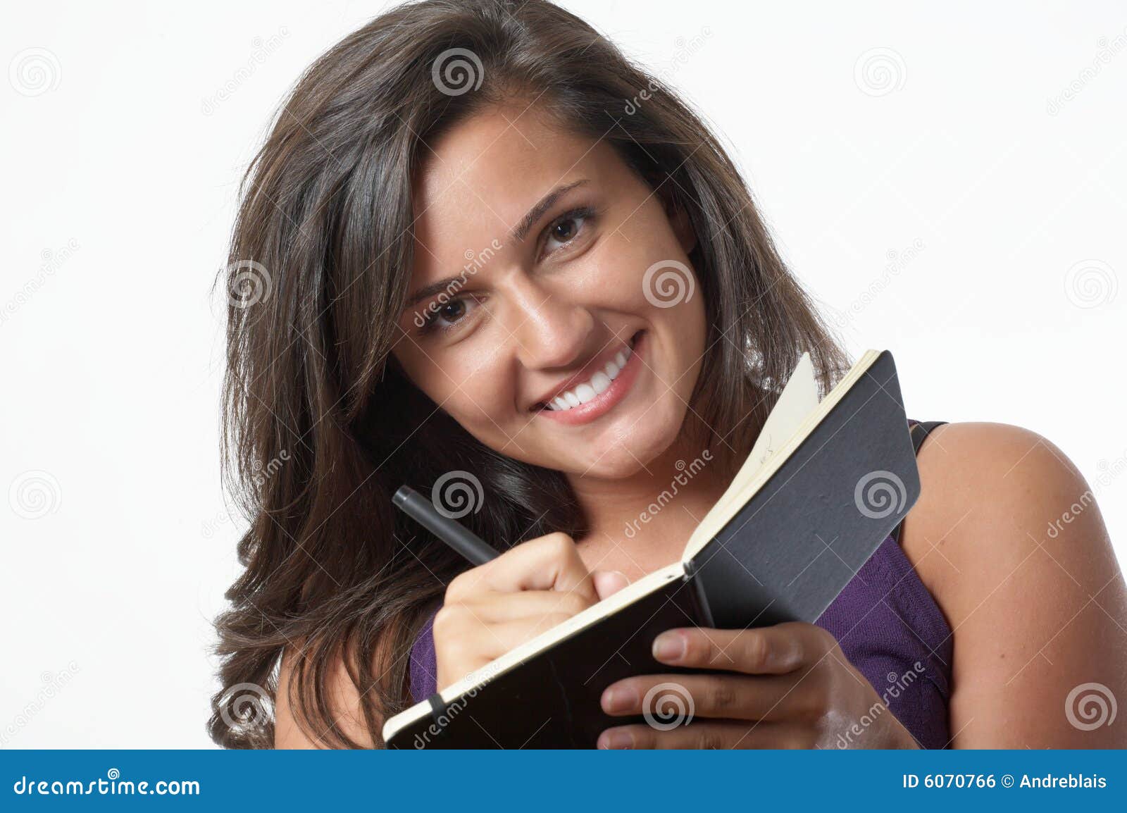 Woman Writing stock photo. Image of female, book, pretty - 6070766