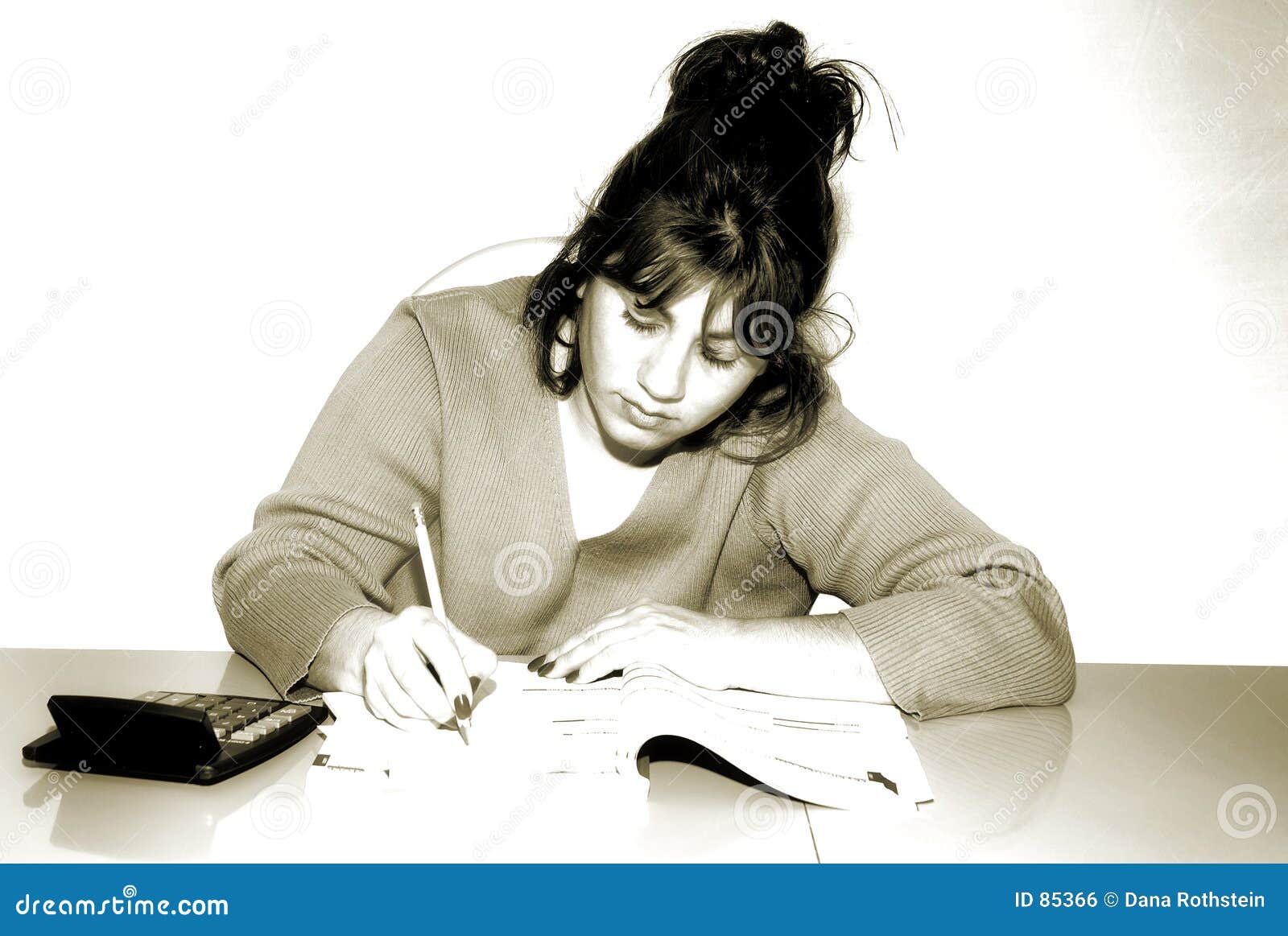 Woman Writing stock photo. Image of desk, accounting, people - 85366