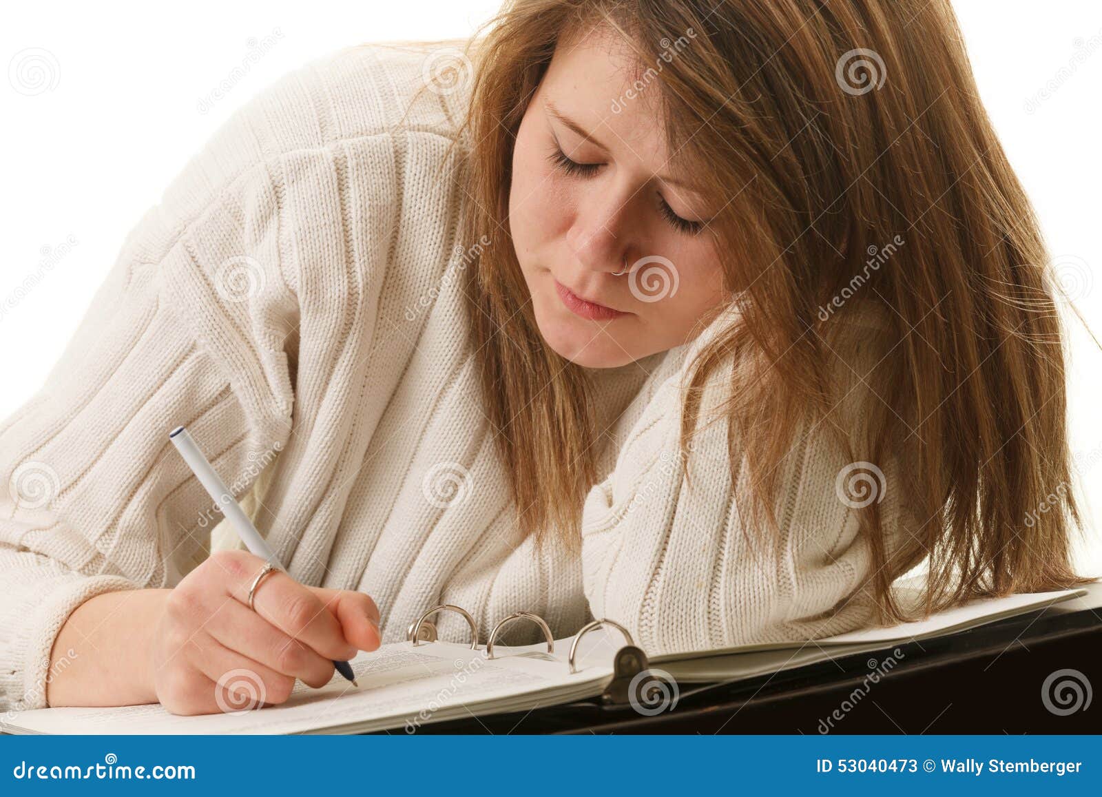 Woman writing stock image. Image of journal, learning - 53040473