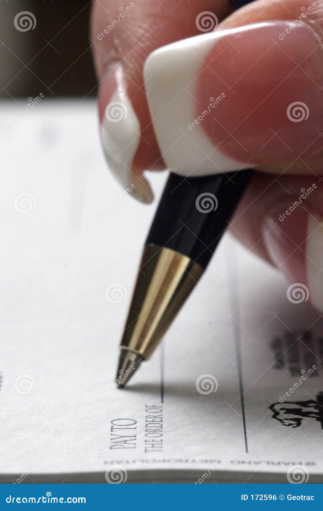 Woman writing check stock photo. Image of finances, endorse - 172596