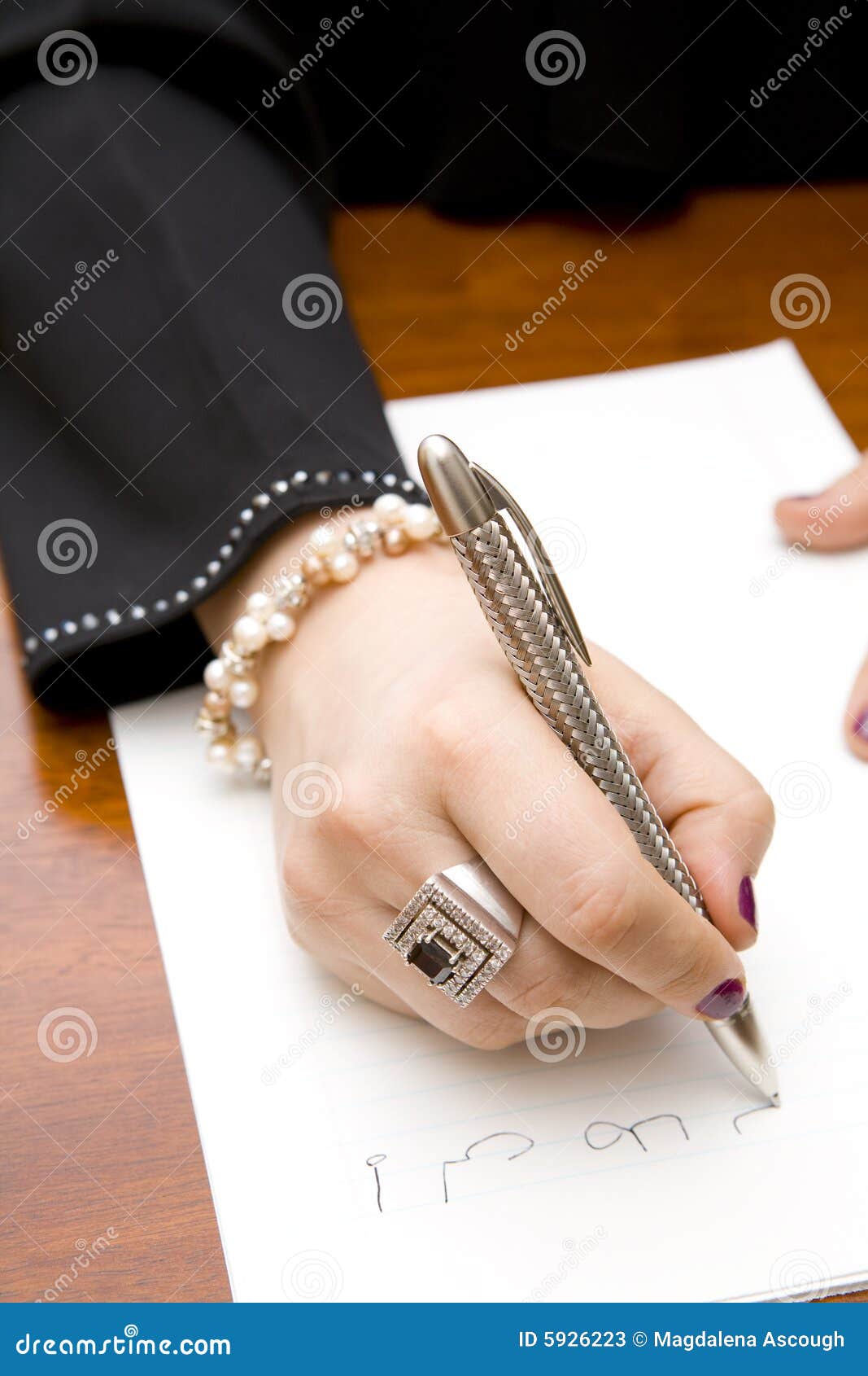 Woman Writing Note in Arabic Stock Image - Image of correspondence ...