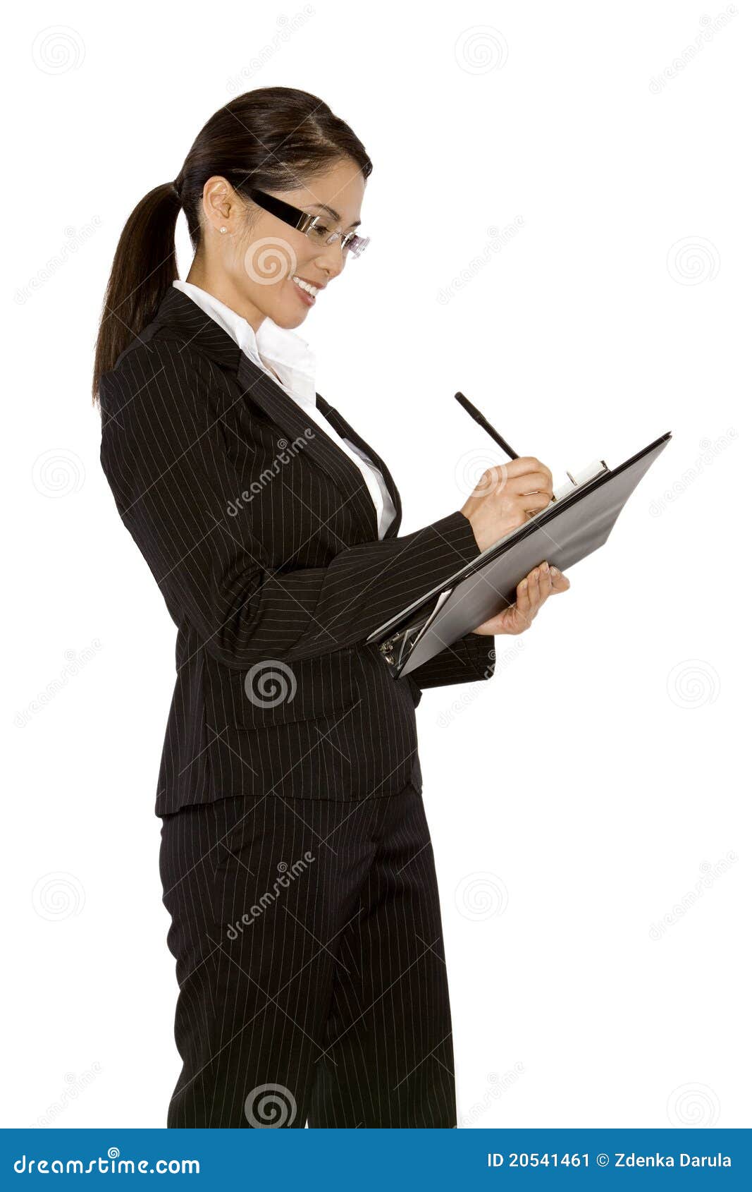 Woman writing notes stock image. Image of corporate, adult - 20541461