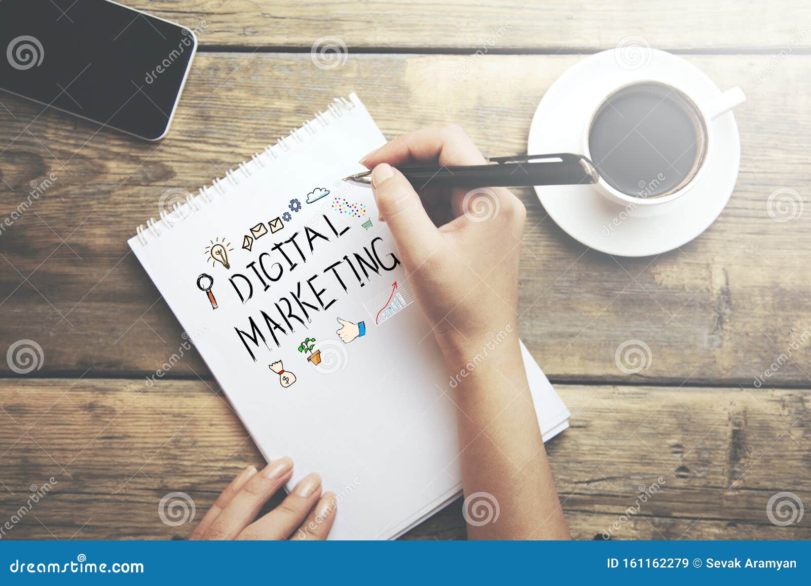 Woman Written Digital Marketing Stock Image - Image of identity, blank ...