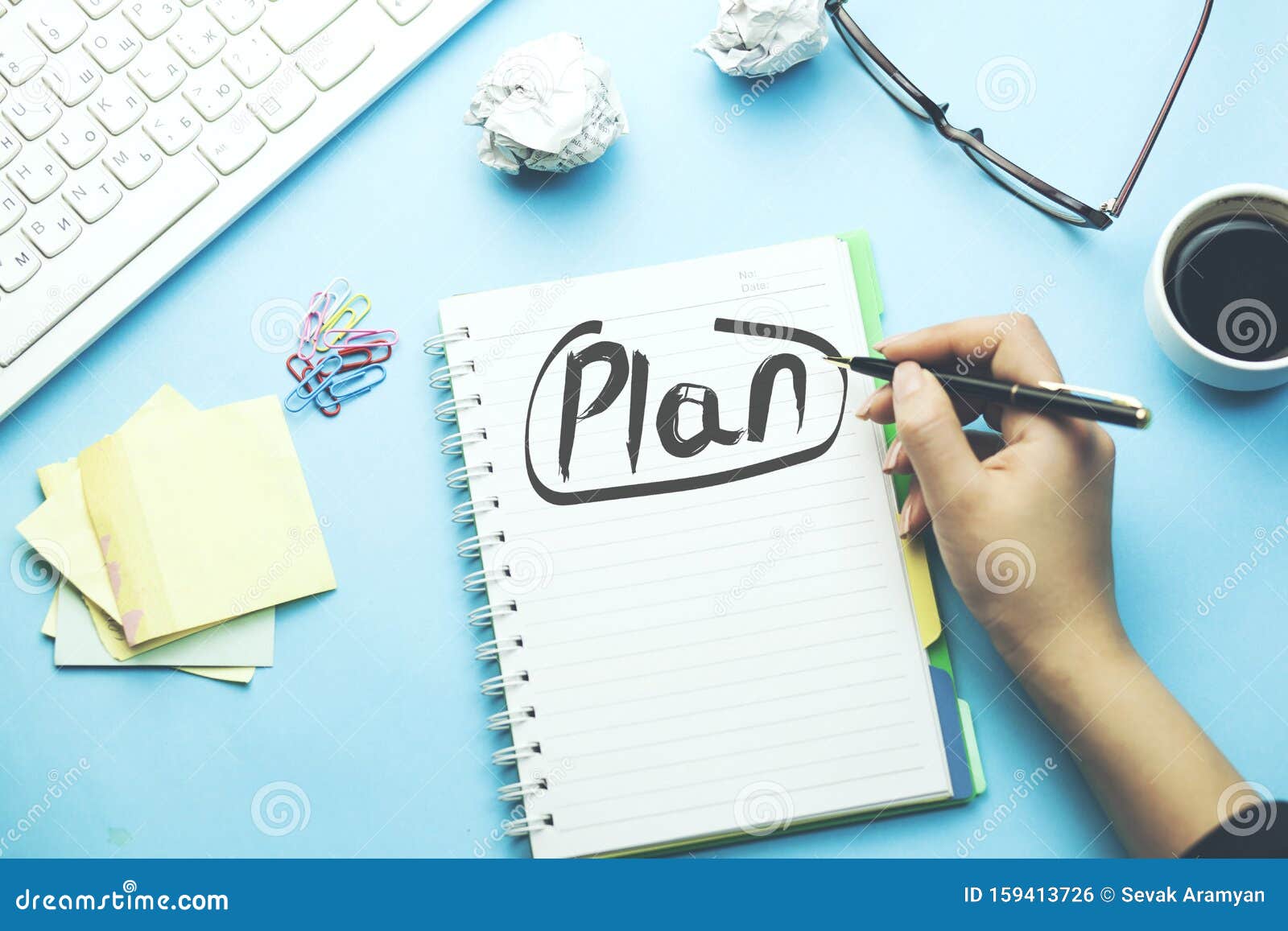 Woman Written Plan on Notepad Stock Photo - Image of text, notebook ...