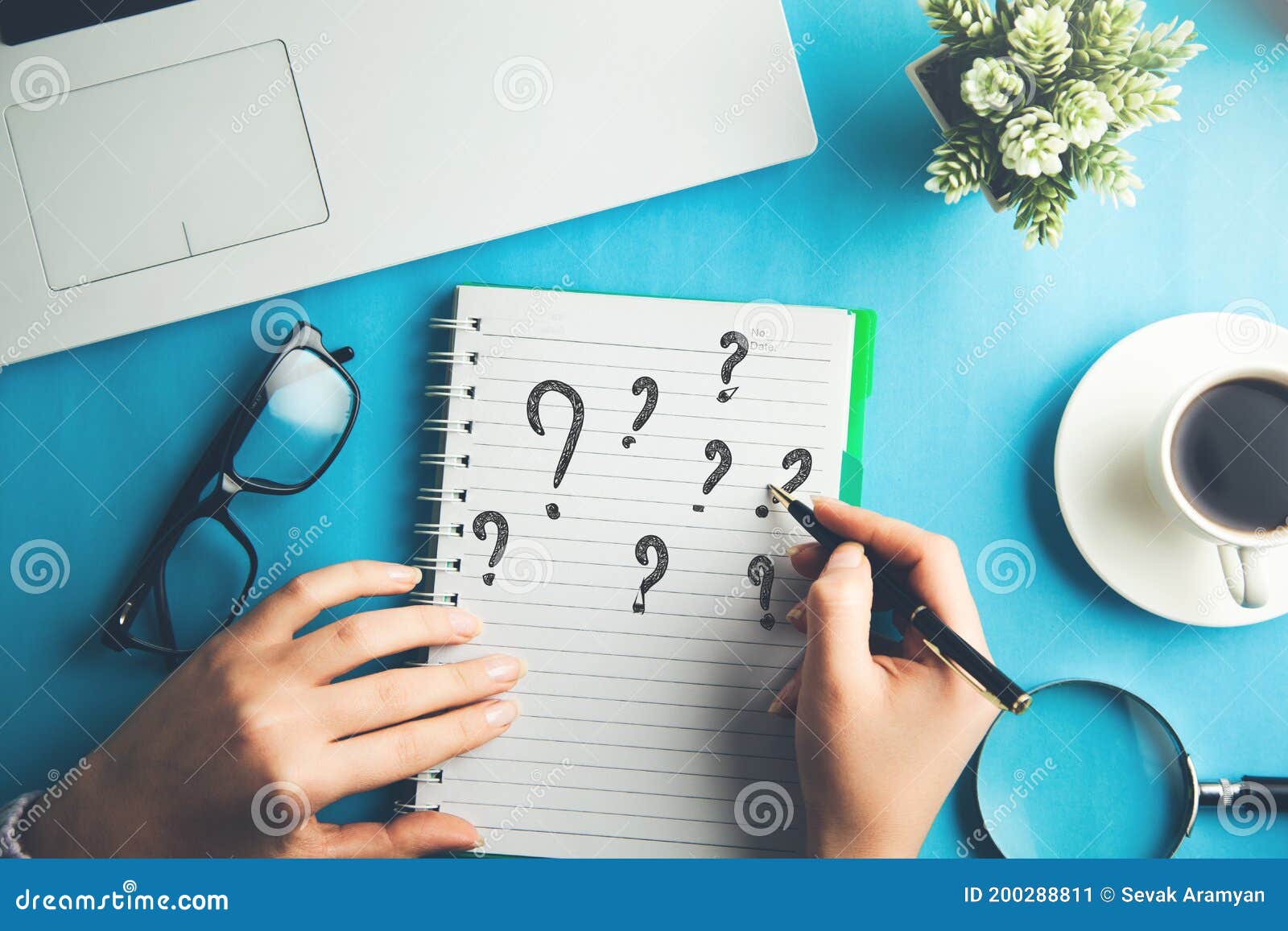 Woman Written Question Mark Text Stock Image - Image of paper, hand ...