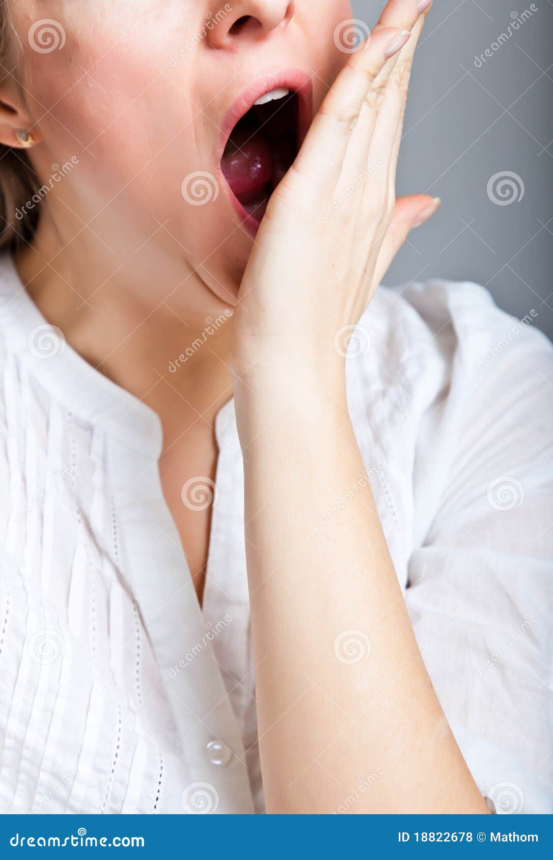 Woman yawn stock photo. Image of healthy, mouth, closeup - 18822678