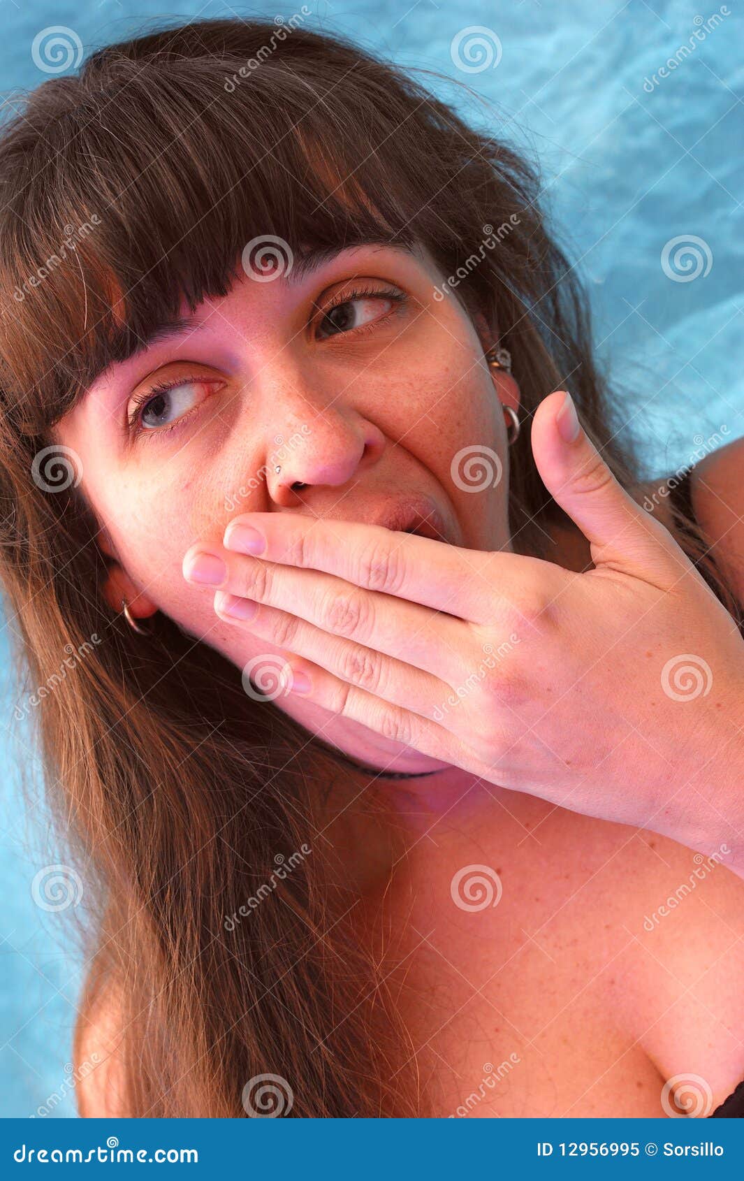 Woman yawning stock image. Image of portrait, tired, natural - 12956995