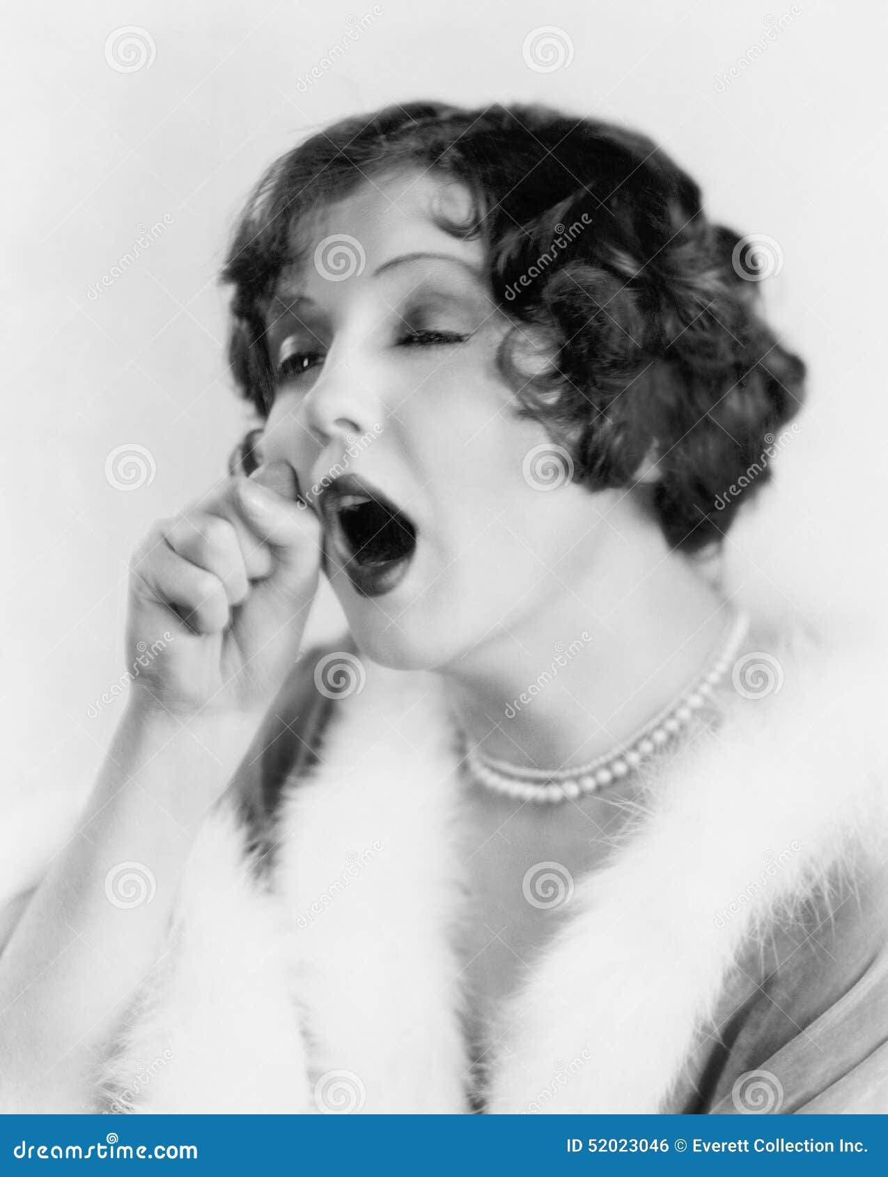 Woman yawning stock photo. Image of 2530, bygone, hair - 52023046