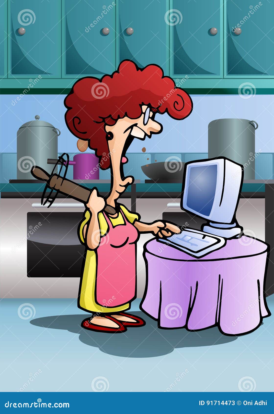 Yell At Computer On Isolated White Stock Image | CartoonDealer.com ...