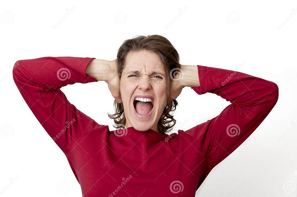 Woman yelling stock image. Image of adult, portrait, aggression - 17826199