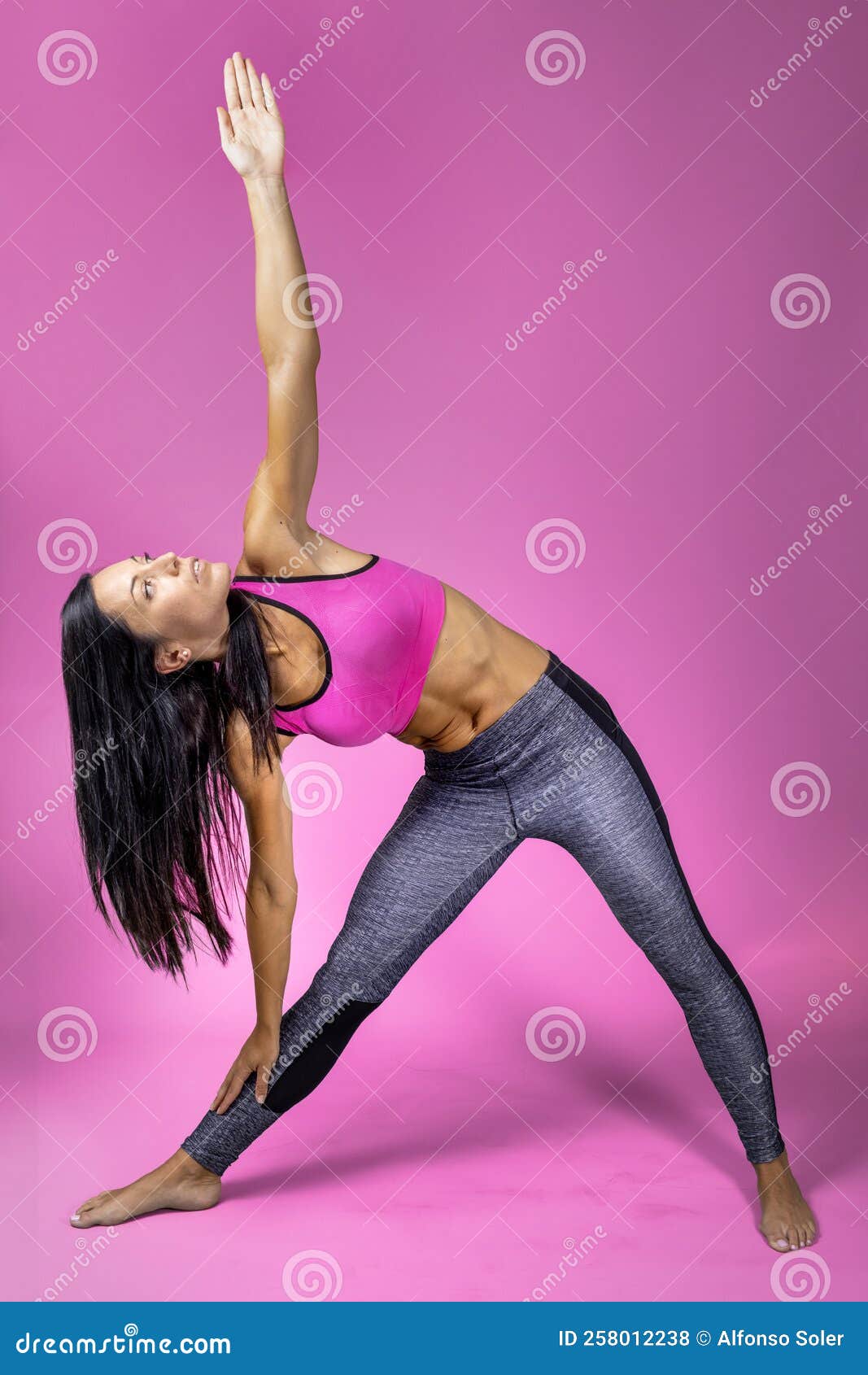 Woman Yoga Instructor Performing Yoga Exercises Stock Photo - Image of ...