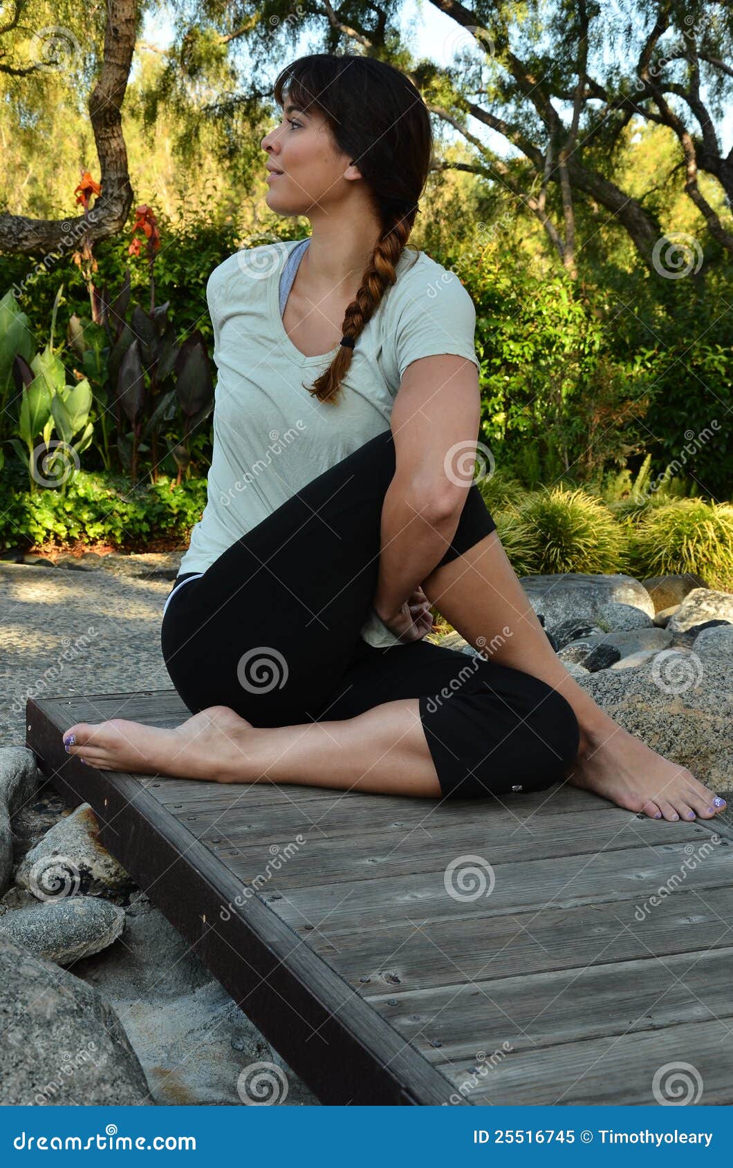 Woman in Yoga Pose stock image. Image of concentration - 25516745