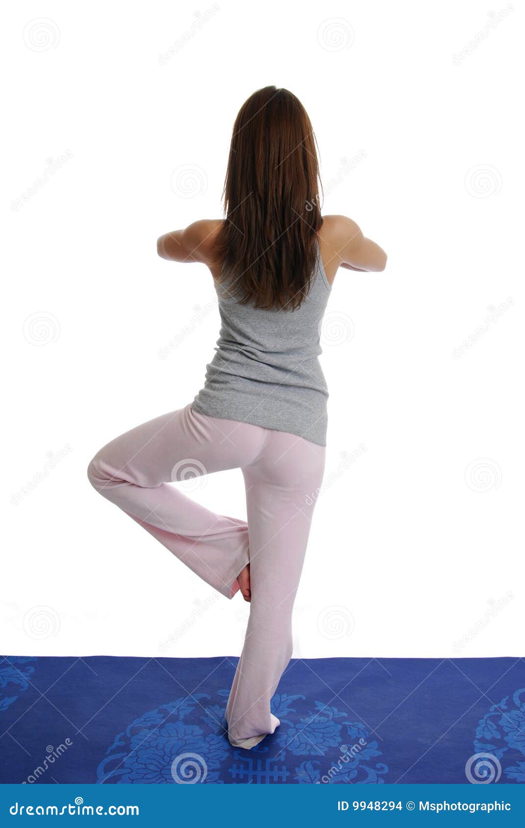Woman in a yoga stance stock photo. Image of exercise - 9948294
