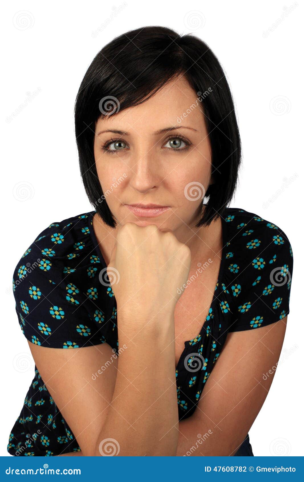 Woman stock photo. Image of cute, face, cheerful, portrait - 47608782