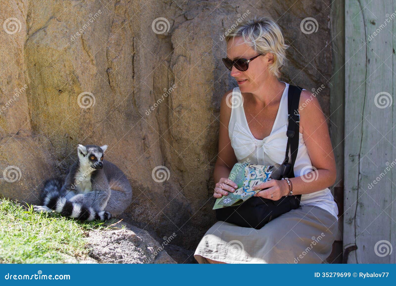 Woman At The Zoo Royalty-Free Stock Photography | CartoonDealer.com ...
