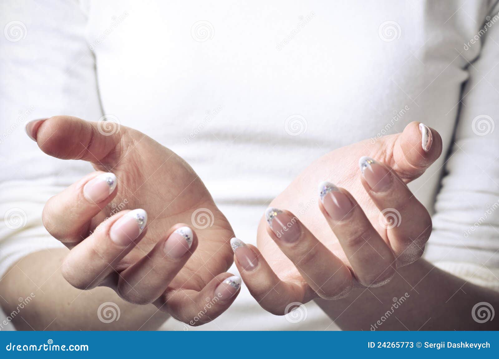 Womans cupped hands stock image. Image of caring, fingers - 24265773