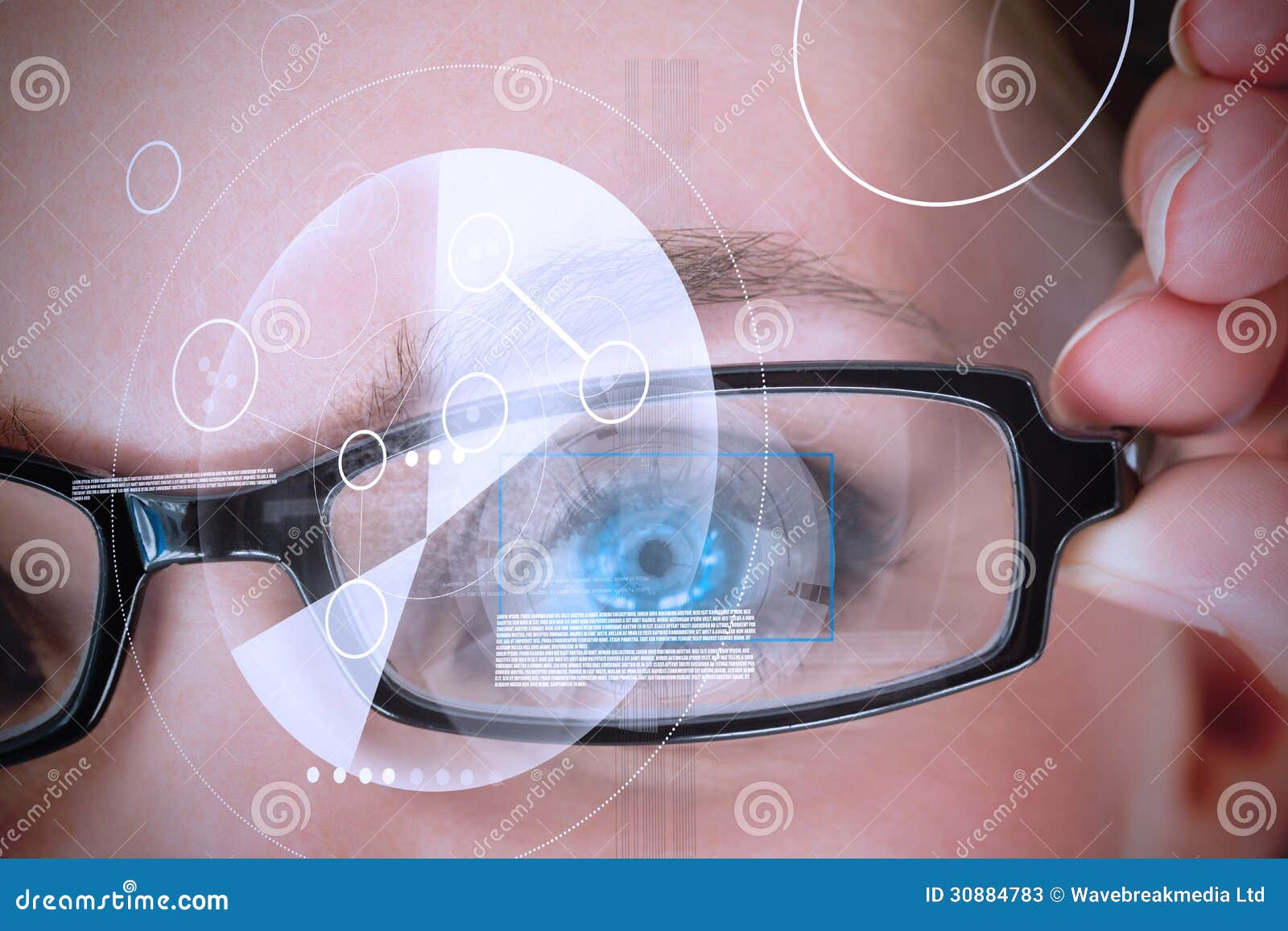 Womans Eye Being Scanned for Authorization Stock Image - Image of ...