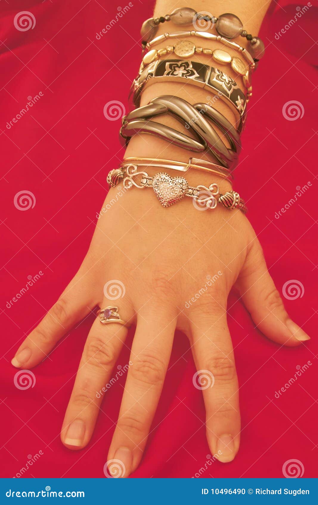 Womans Hand stock photo. Image of isolated, jewelry, bracelets - 10496490