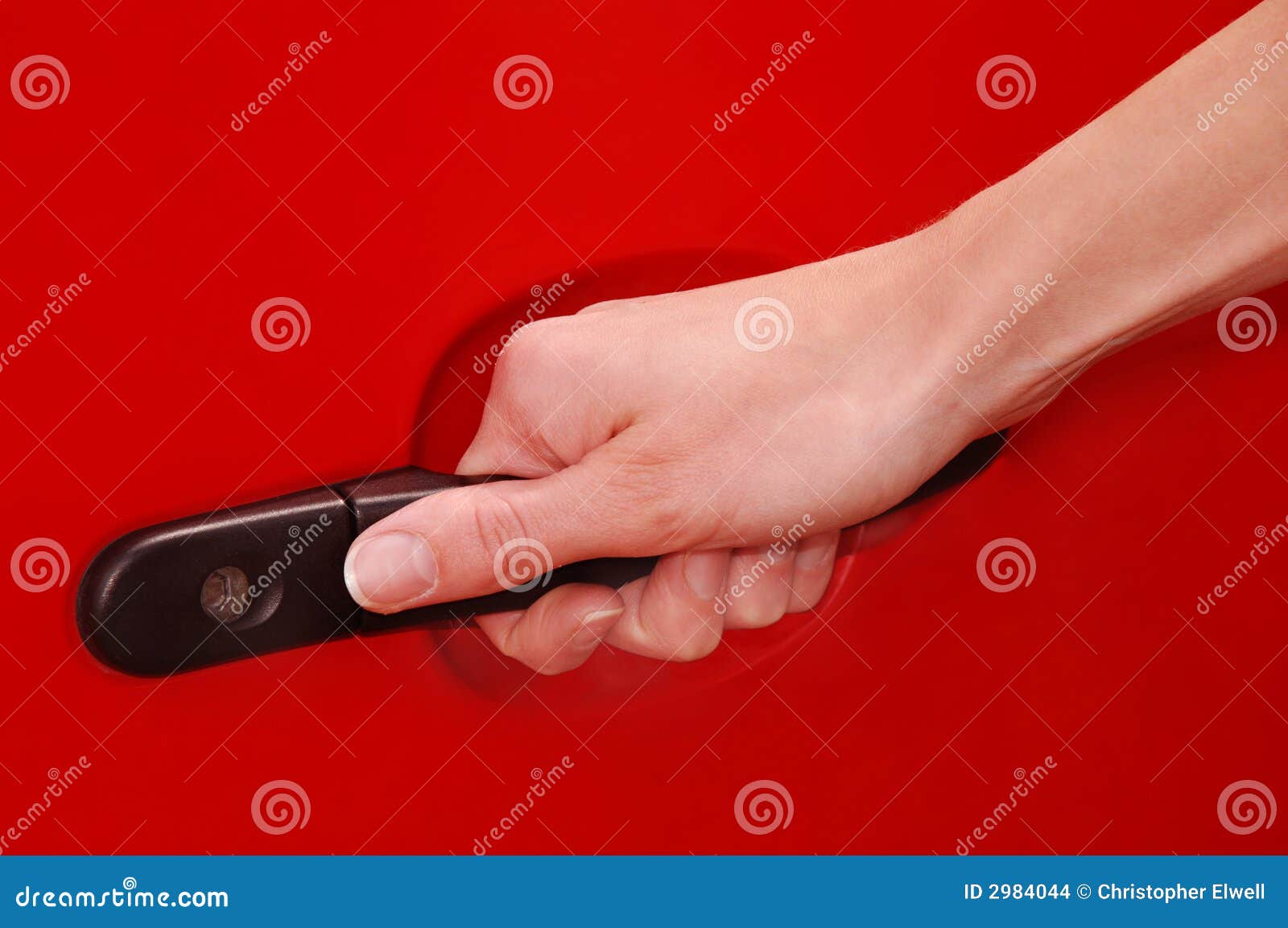 Womans hand on car handle stock photo. Image of female - 2984044