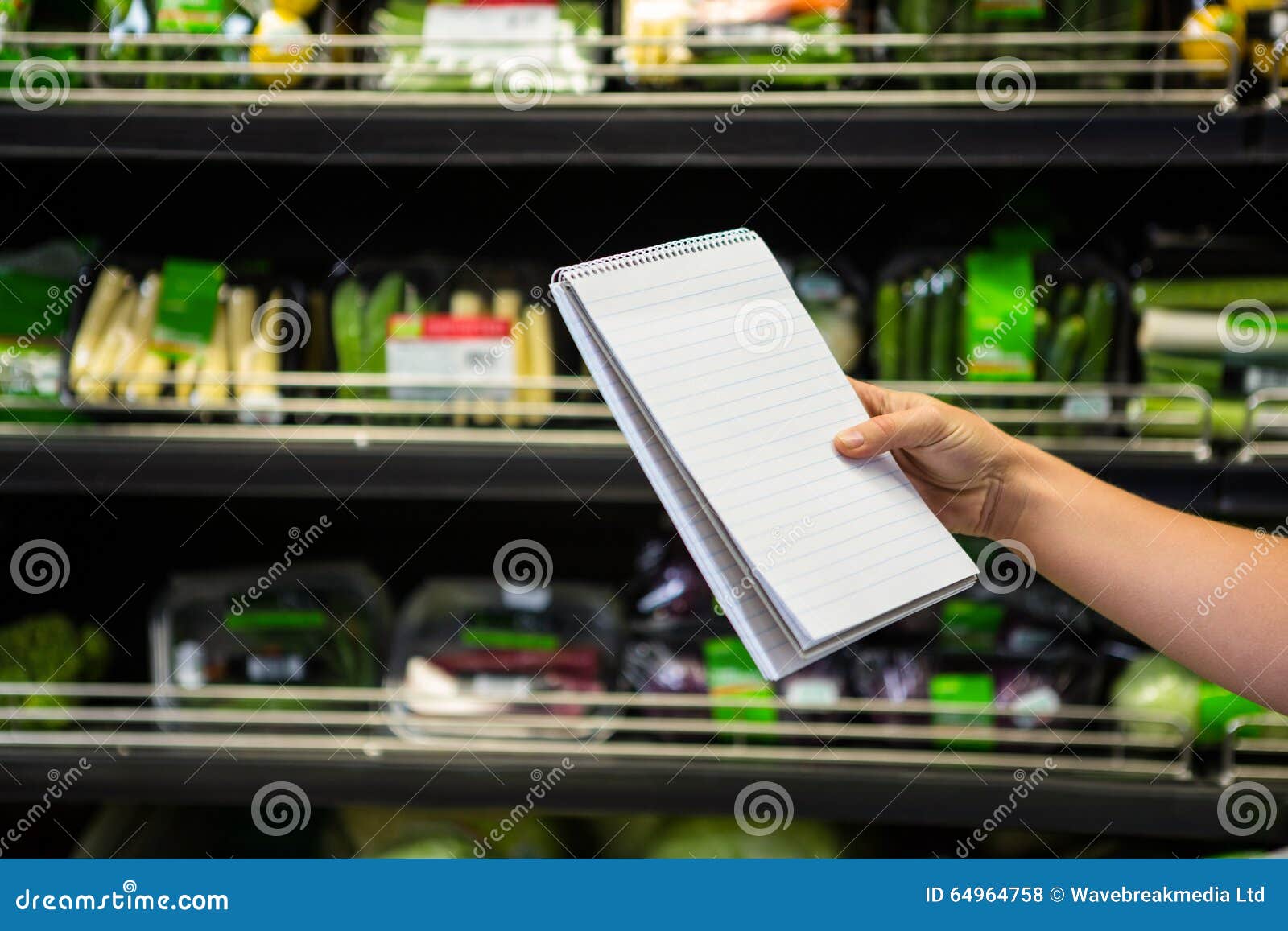 Womans hand holding a list stock photo. Image of holding - 64964758