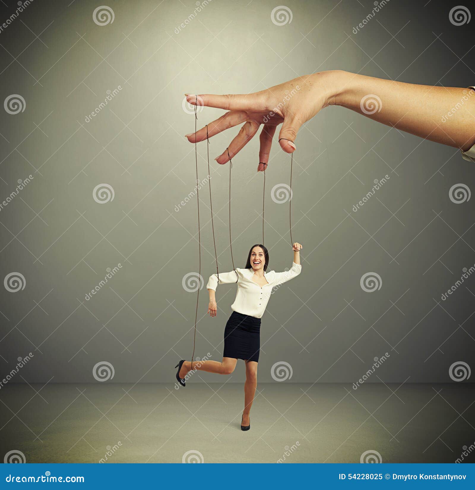 Womans Hand Manipulating Puppet Stock Image - Image of manipulation ...