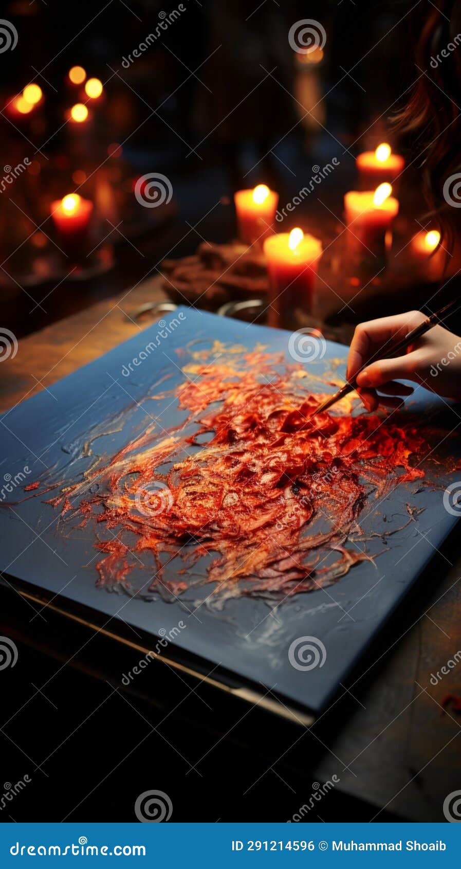 A Womans Hand Scribbles in a Notebook, Passion Fuels Productivity Stock ...