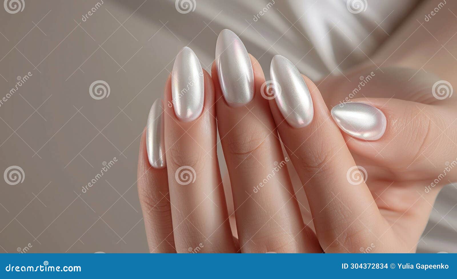 A Womans Hand with Silver Hand. Stock Photo - Image of elegance ...