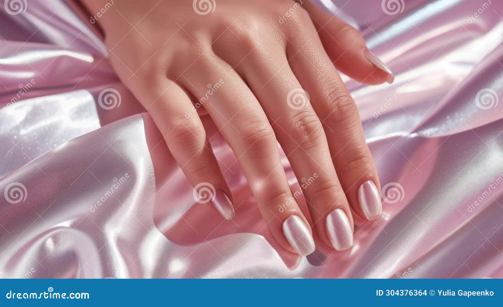 A Womans Hand with Silver Hand. Stock Photo - Image of style, salon ...