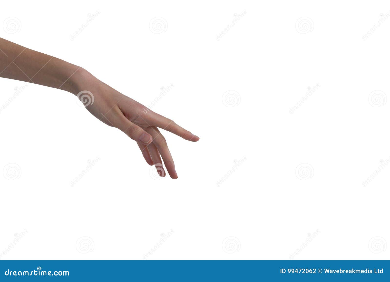 Womans Hand Using Invisible Screen Stock Photo - Image of pretending ...