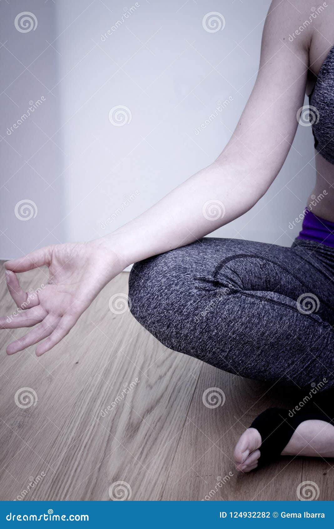 Womans Hands Practicing Yoga and Meditation Positions Stock Photo ...