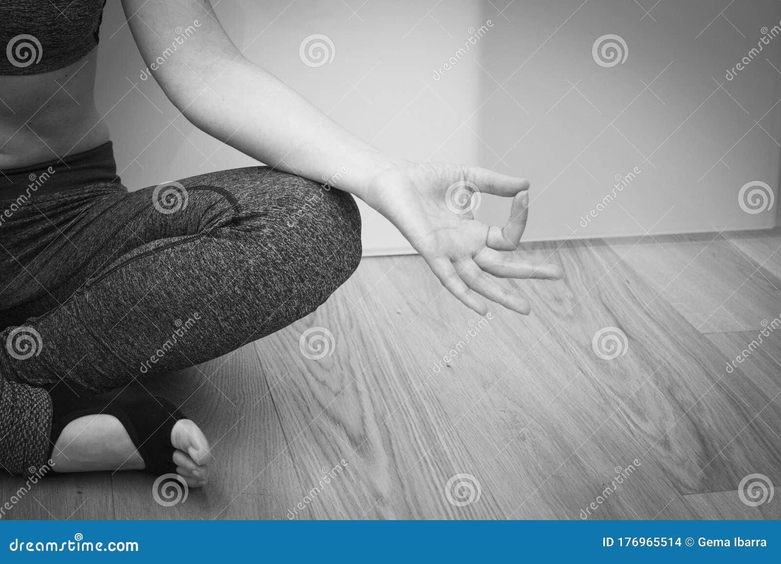 Womans Hands Practicing Yoga and Meditation Positions Stock Photo ...