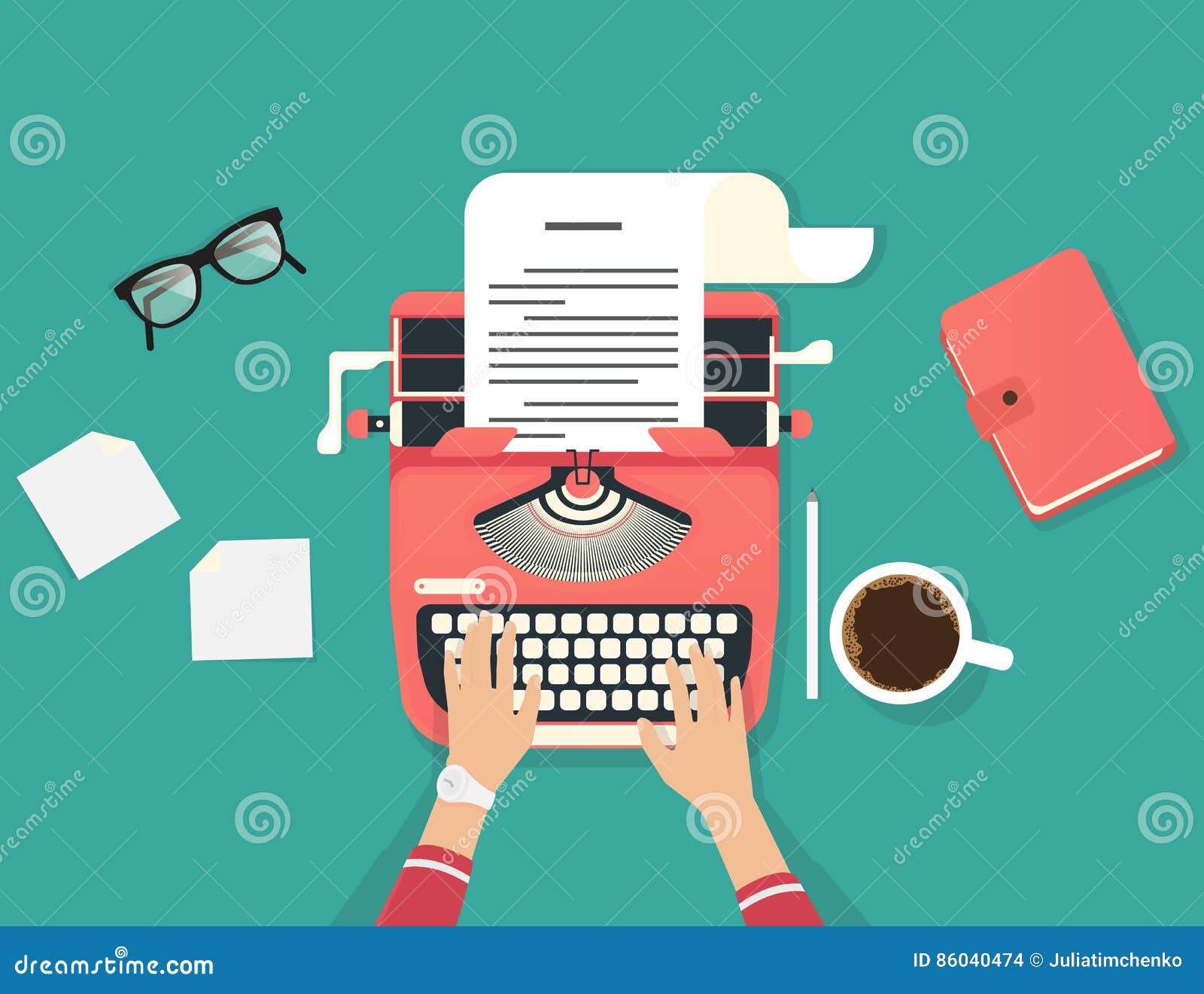 Copywriter Working Stock Illustrations – 803 Copywriter Working Stock ...