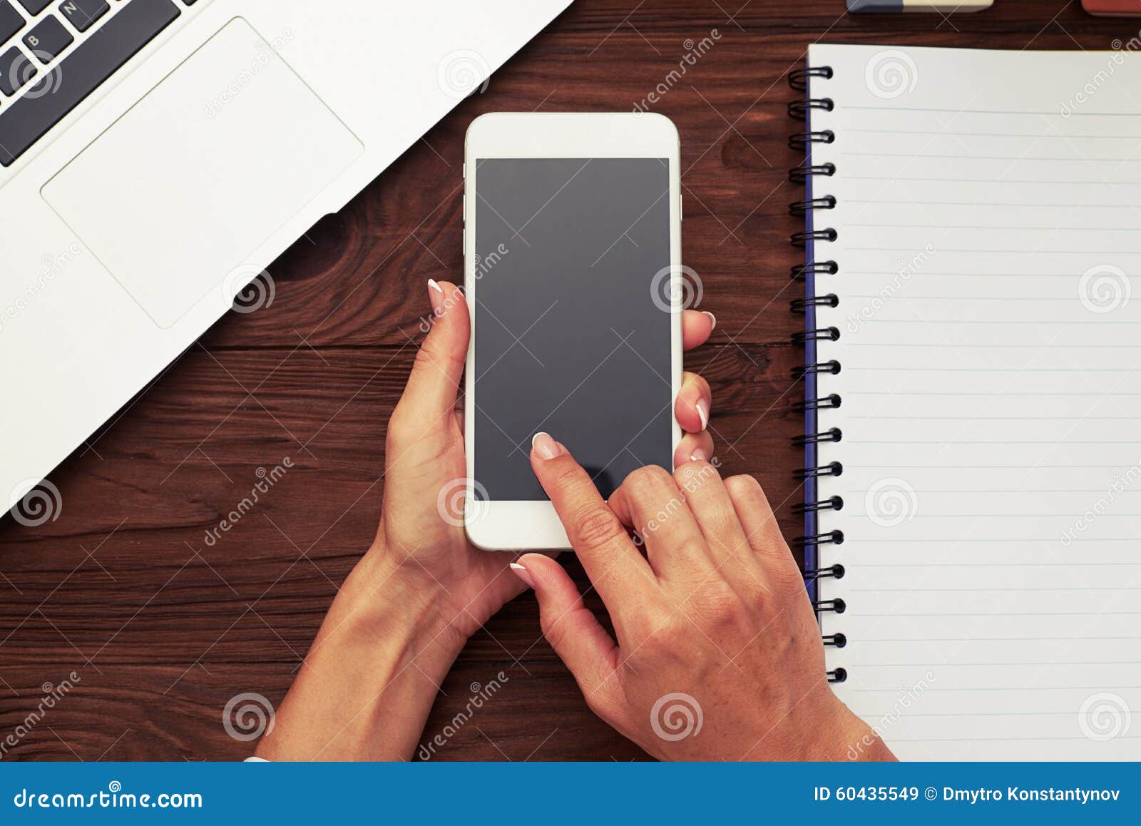 Womans Hands Using Smartphone Stock Image - Image of object, white ...