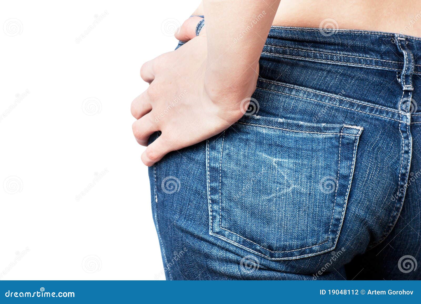Womans jeans backside stock photo. Image of fitness, fashion - 19048112