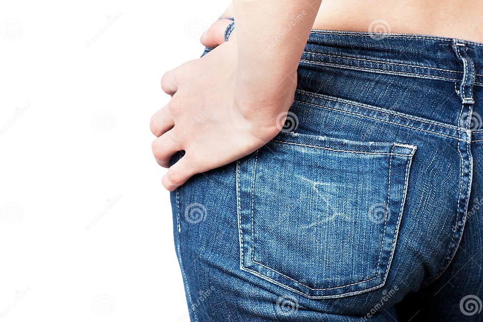 Womans jeans backside stock photo. Image of fitness, fashion - 19048112